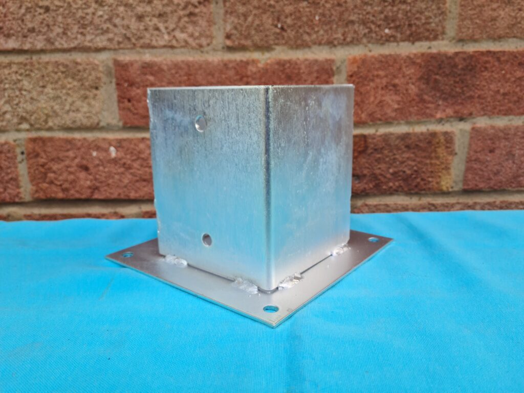 HEAVY DUTY GALVANISED BOLT DOWN / POST FOOT - A.D.N.A COMPONENTS
