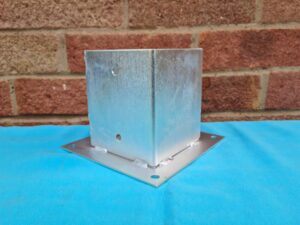 HEAVY DUTY GALVANISED BOLT DOWN / POST FOOT - A.D.N.A COMPONENTS