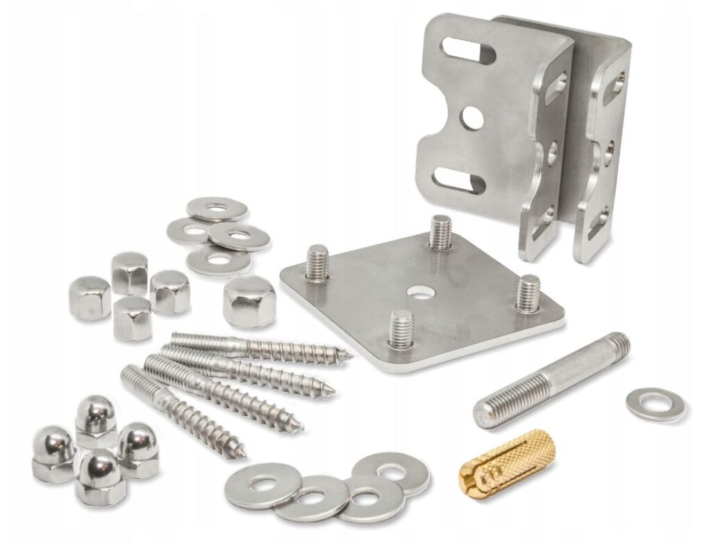STAINLESS STEEL FENCE / POST / DECK / PATIO BOARDS SUPPORT SET - A.D.N ...