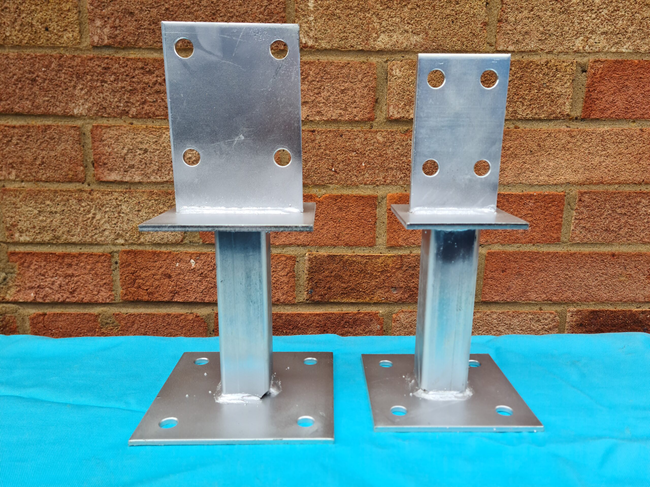 ELEVATED POST BASE/GALVANISED STEEL,150MM ELEVATION, PBH70 OR PBH100 ...
