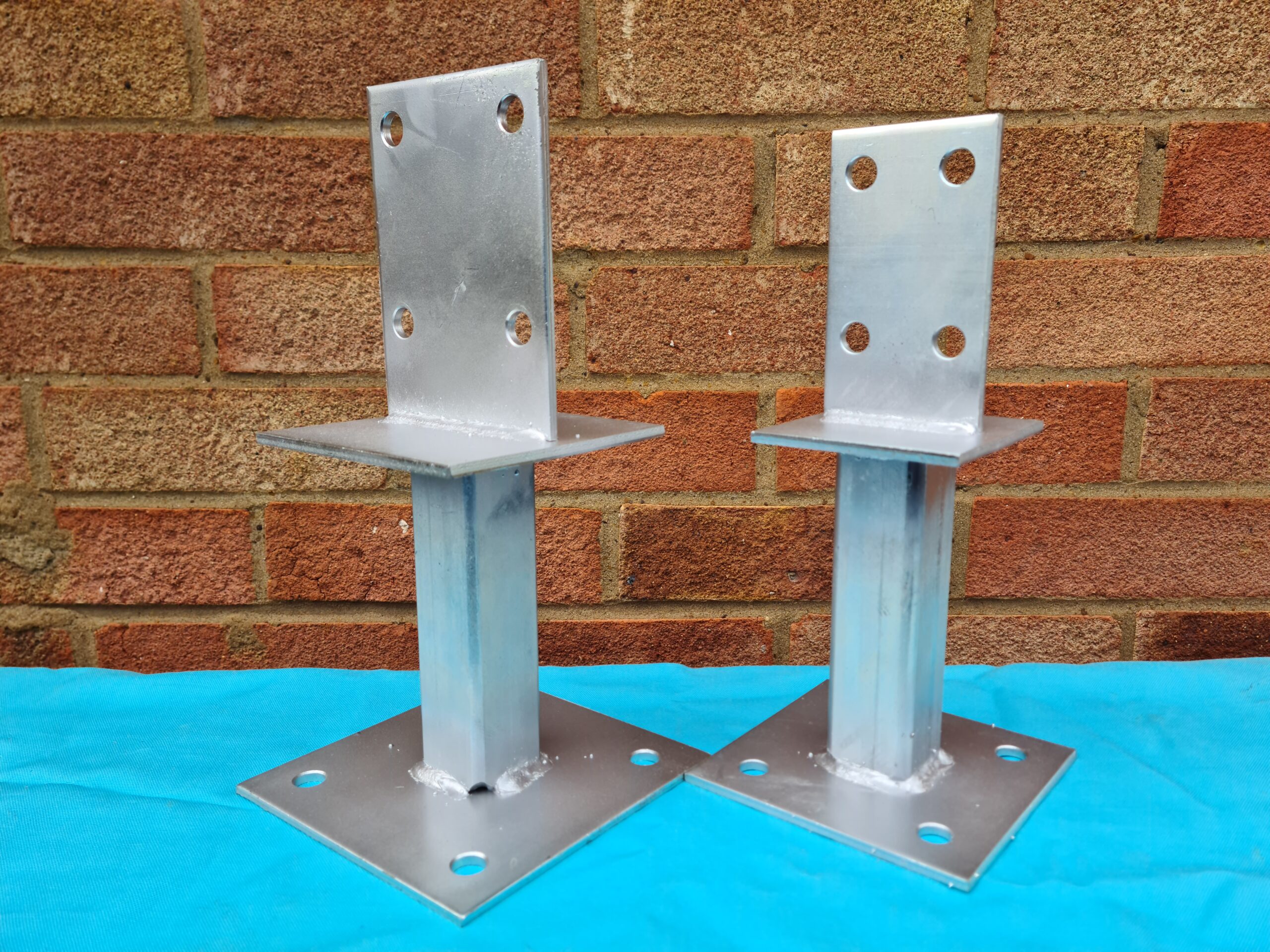ELEVATED POST BASE/GALVANISED STEEL,150MM ELEVATION, PBH70 OR PBH100 ...