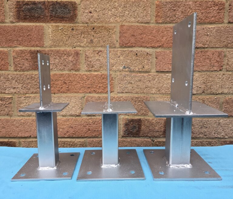 ELEVATED POST BASE/GALVANISED STEEL,150MM ELEVATION, PBH70 100 150 - A ...