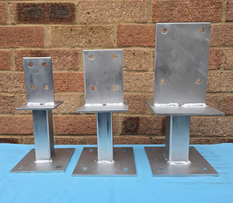 ELEVATED POST BASE/GALVANISED STEEL,150MM ELEVATION, PBH70 100 150 - A ...